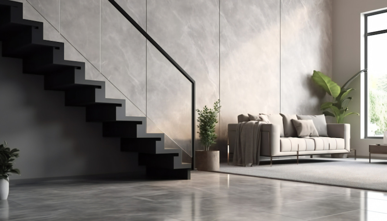10 Minimalist Concrete Staircase Designs for a 2-Story House