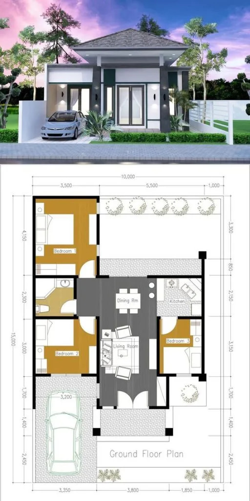 Inspiration for 3-Bedroom Minimalist House Designs